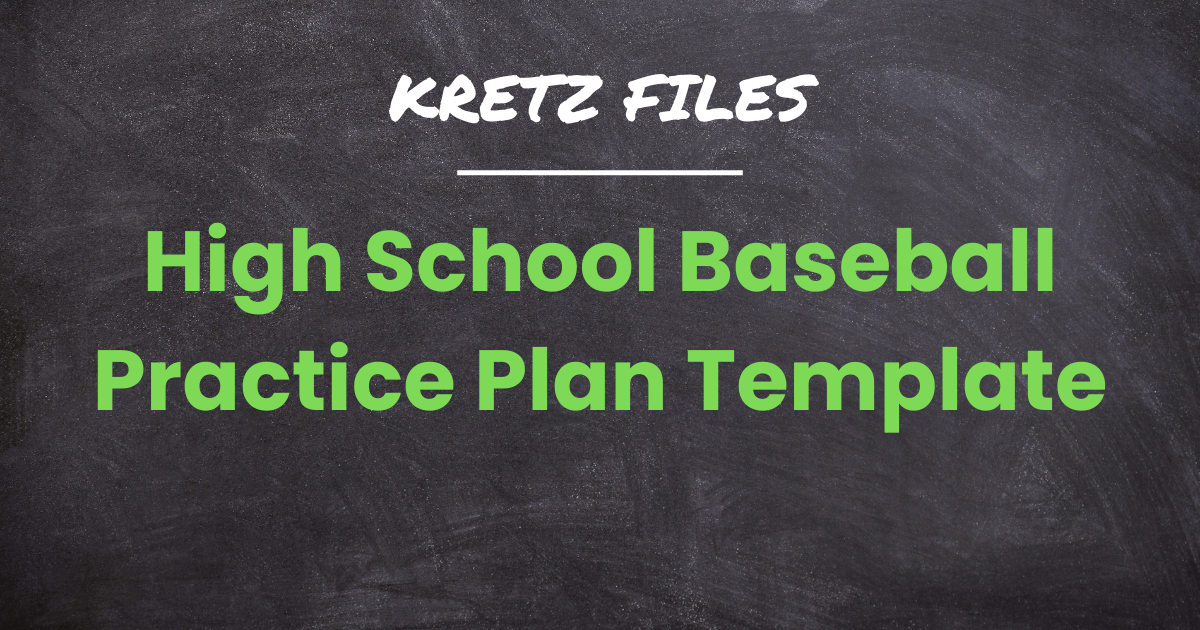 High School Baseball Practice Plan Template